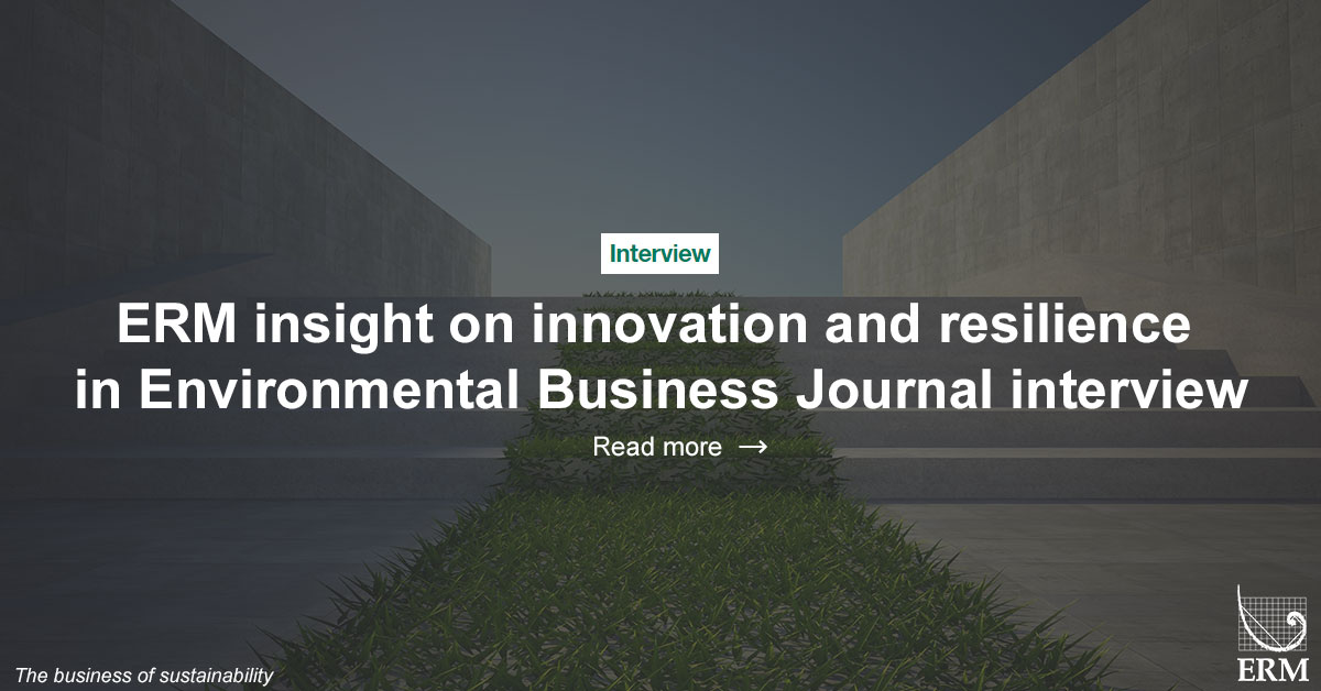 ERM insight on innovation and resilience in Environmental Business ...