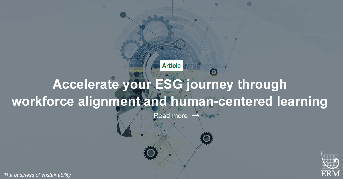Accelerate your ESG journey through credible workforce alignment and ...